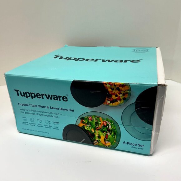 Tupperware | Kitchen | Tupperware Crystal Clear Store Serve 6pc Set 3 ...